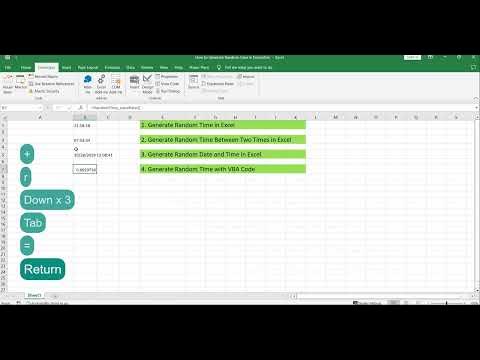 How to Generate Random Time in Excel - YouTube