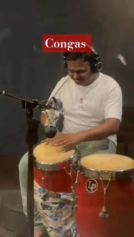 Congas recording session #congas #drums #music #latinpercussion #song ...