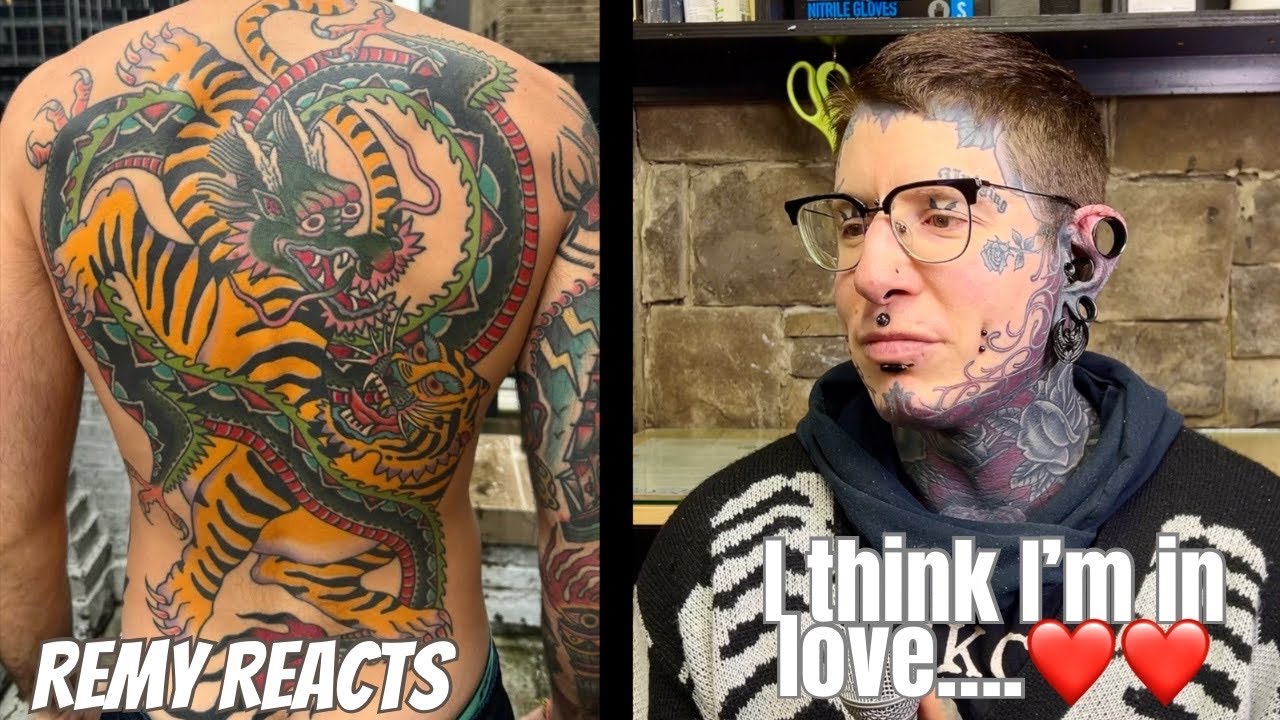 Remy reacts to back tattoos 7 #tattoo #inked #ink - YouTube