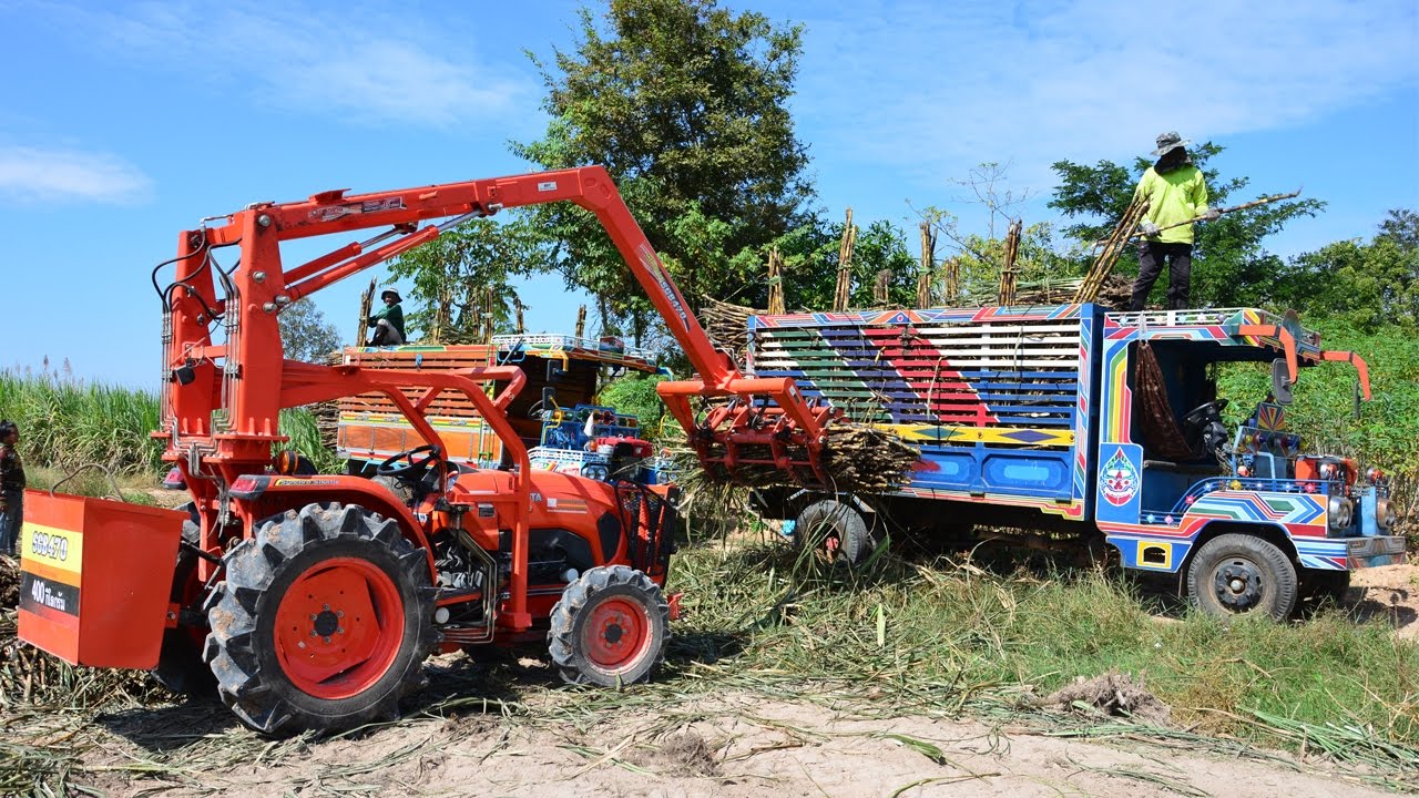 รถคีบอ้อยคูโบต้าคีบอ้อยใส่รถบรรทุก KUBOTA L5018 Stackers cane | Che ...