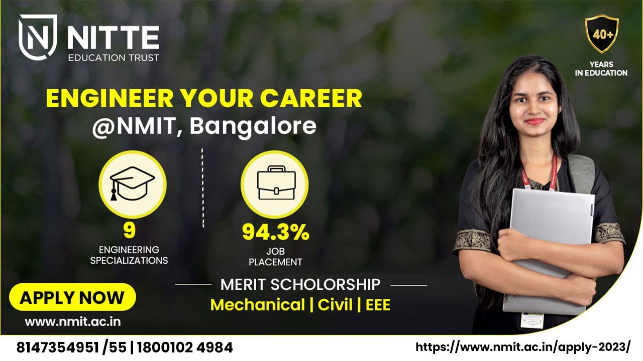 2023 Admissions Open @NMIT, Bangalore - YouTube
