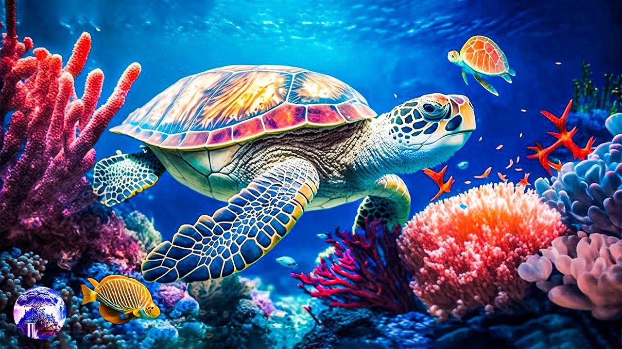 Calm Marimba Music; Water Sounds in Aquarium • Sleep, Relax, Spa, Yoga ...