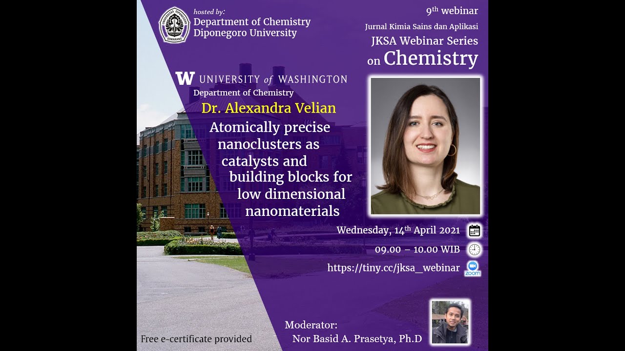 9th JKSA Webinar on Chemistry: Dr. Alexandra Velian - YouTube