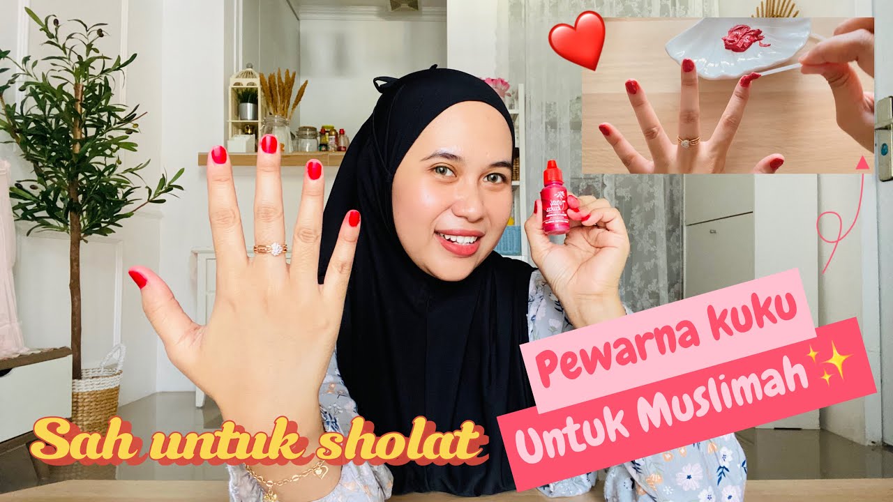 Review dan tutorial cat kuku halal Inai kuku/henna Kutek Muslimah - YouTube