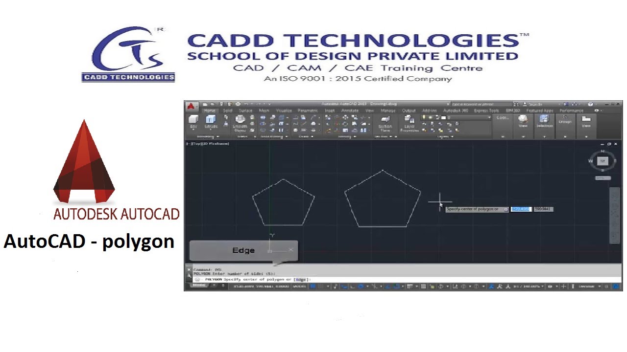 AutoCAD - polygon - YouTube