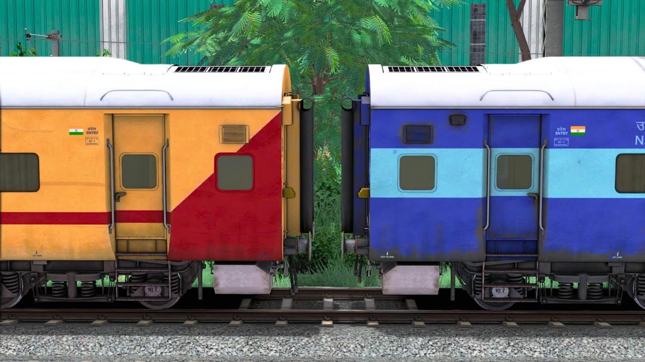 ICF BLUE COUPLING ICF UTKRISHT COACH | BUMPY RAILROAD Train Simulator ...