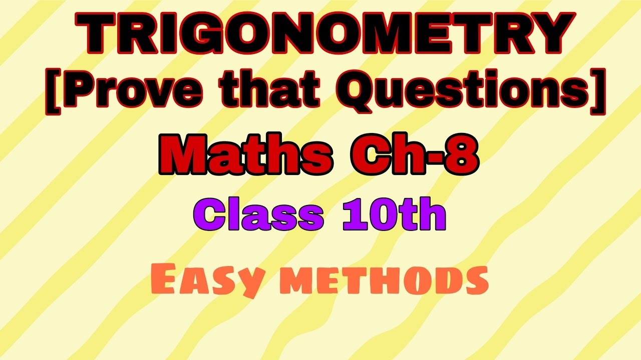 TRIGONOMETRY #15 [ Prove that Questions ][Trigonometry problems ] | Ch ...
