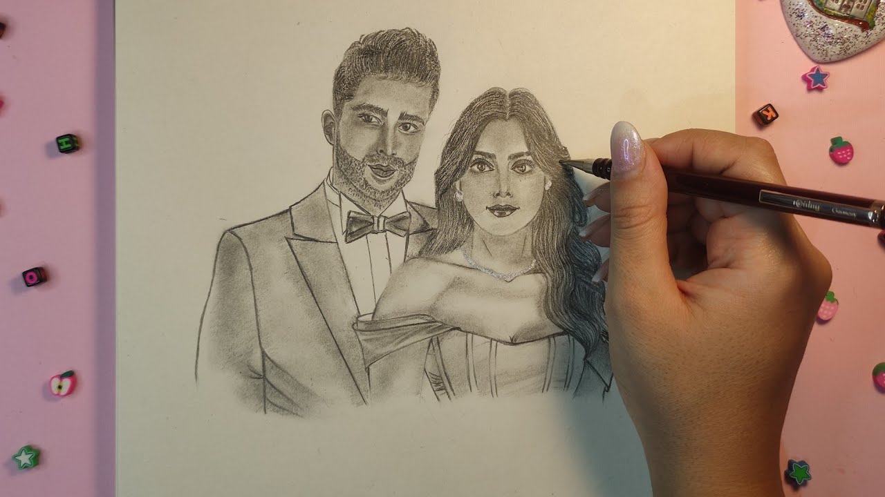 how to draw sila turkugan and dugukan gungor |step by step | kizilcik ...