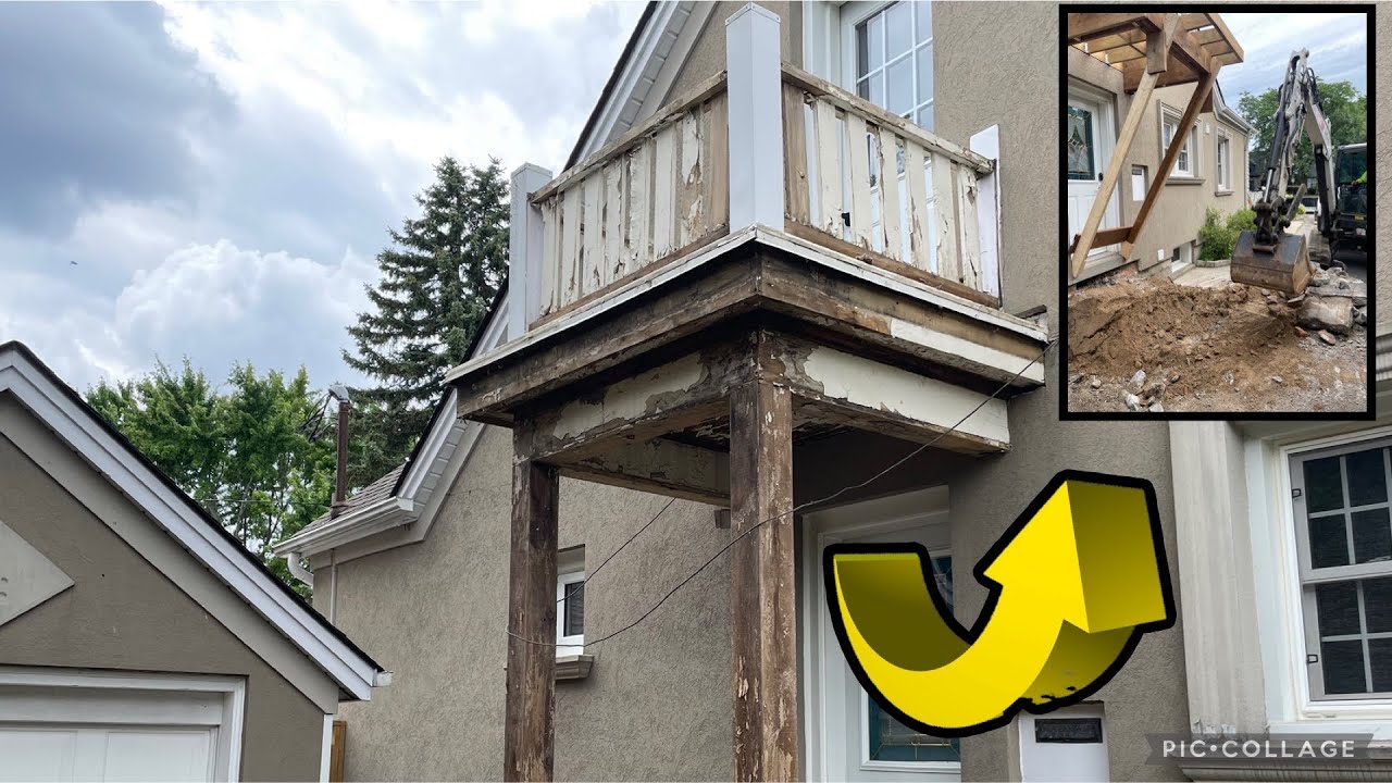 Re-Building A Rotten Porch-Full Build-Start To Finish - YouTube