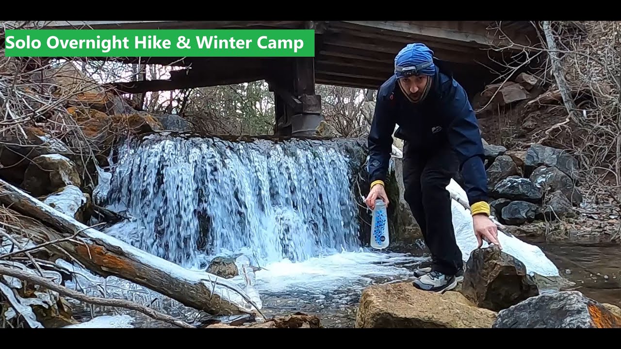 Solo Overnight, 2 Days, -7C Winter Hike & Hammock Camp - YouTube