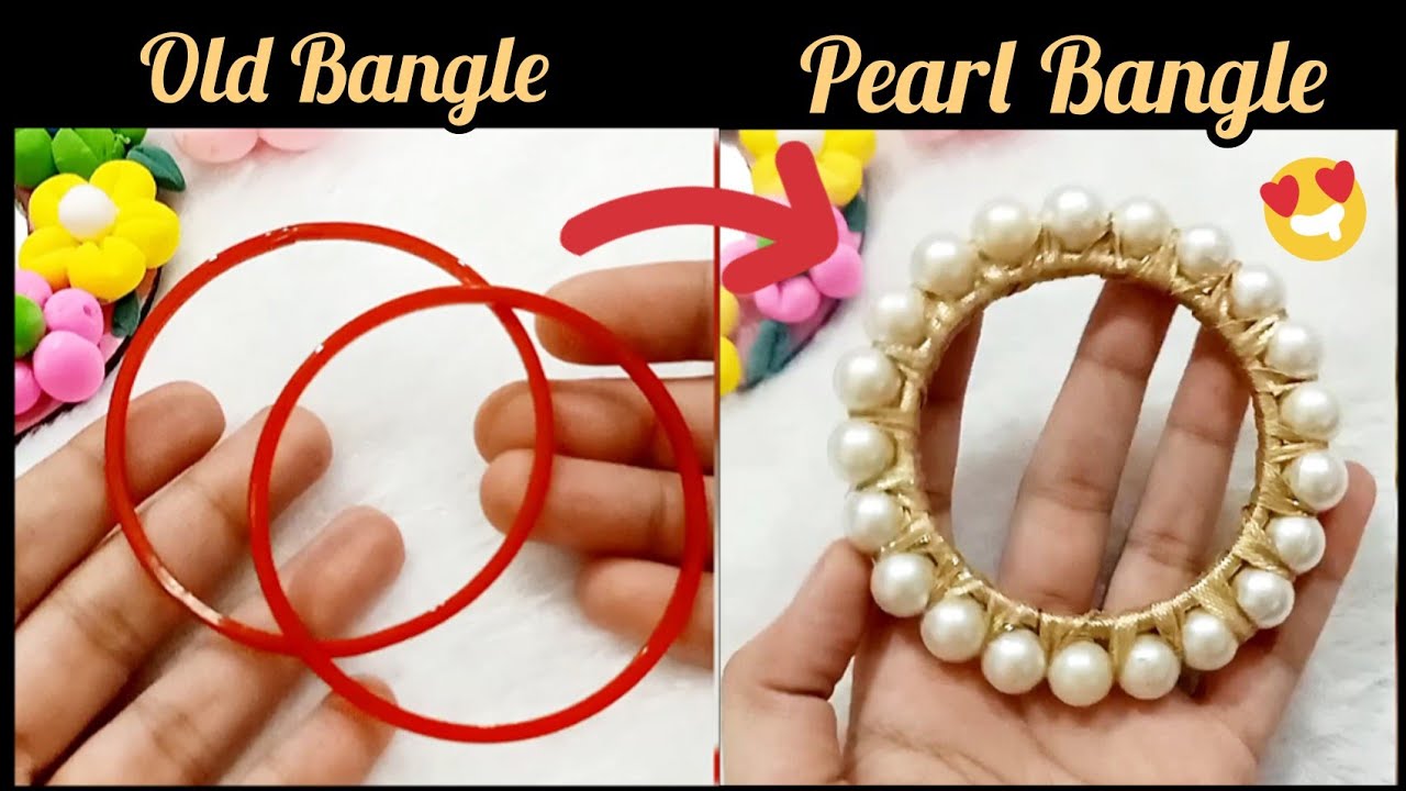 Pearl making at home | bangle art and craft| best out of waste craft ...