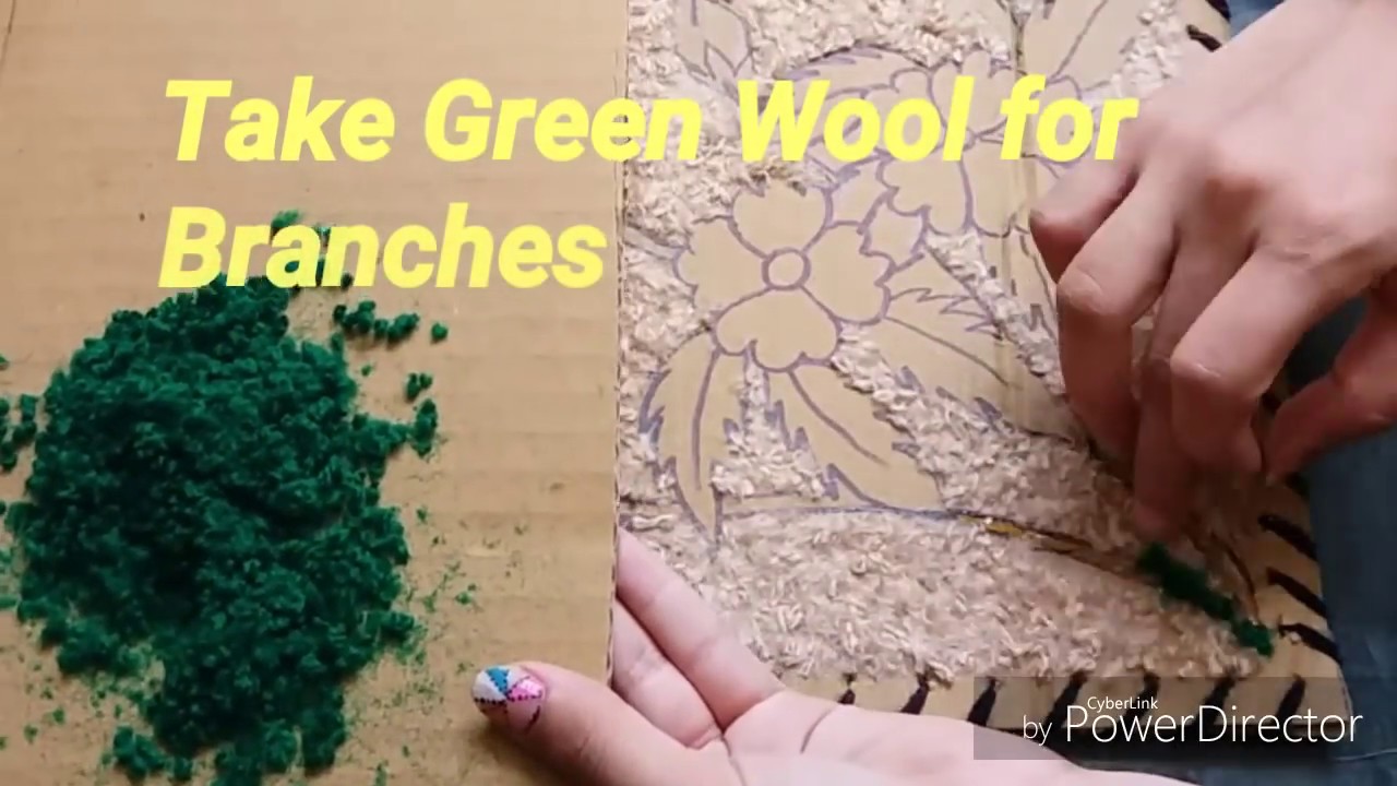 Amazing Wall Scenery/Beautiful Wool Craft/Cardboard Craft/Recycled ...