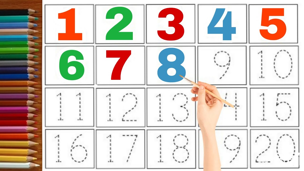 Learn and write 1234, toddlers numbers songs 1234, numbers name ...