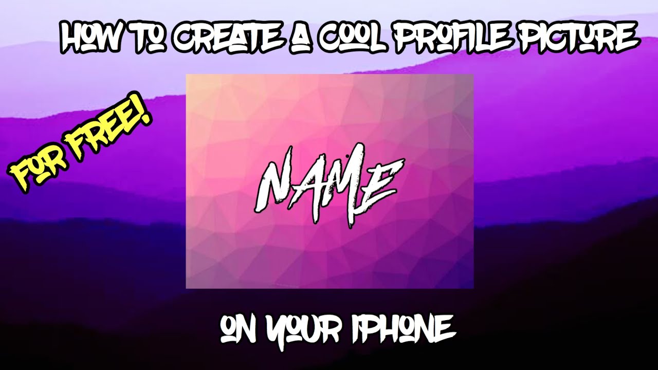 How To Create a Cool Profile Picture With Just Your IPHONE - YouTube