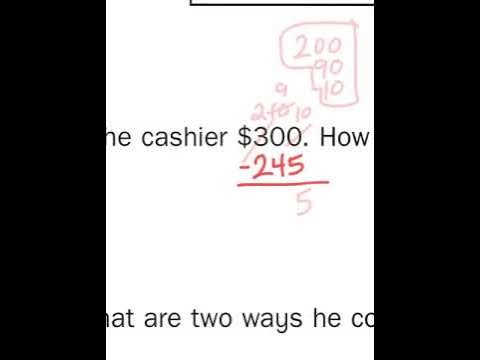 Everyday Math, 4th Grade, Home Links 4.8 "Money Number Stories" page ...