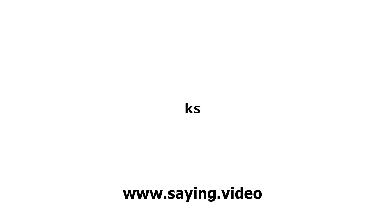 How to say ks in English - YouTube