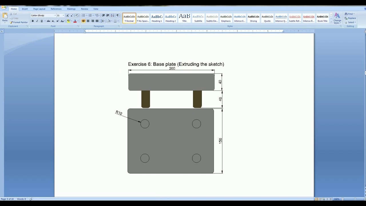 How to draw Base Plate in AutoCAD - YouTube