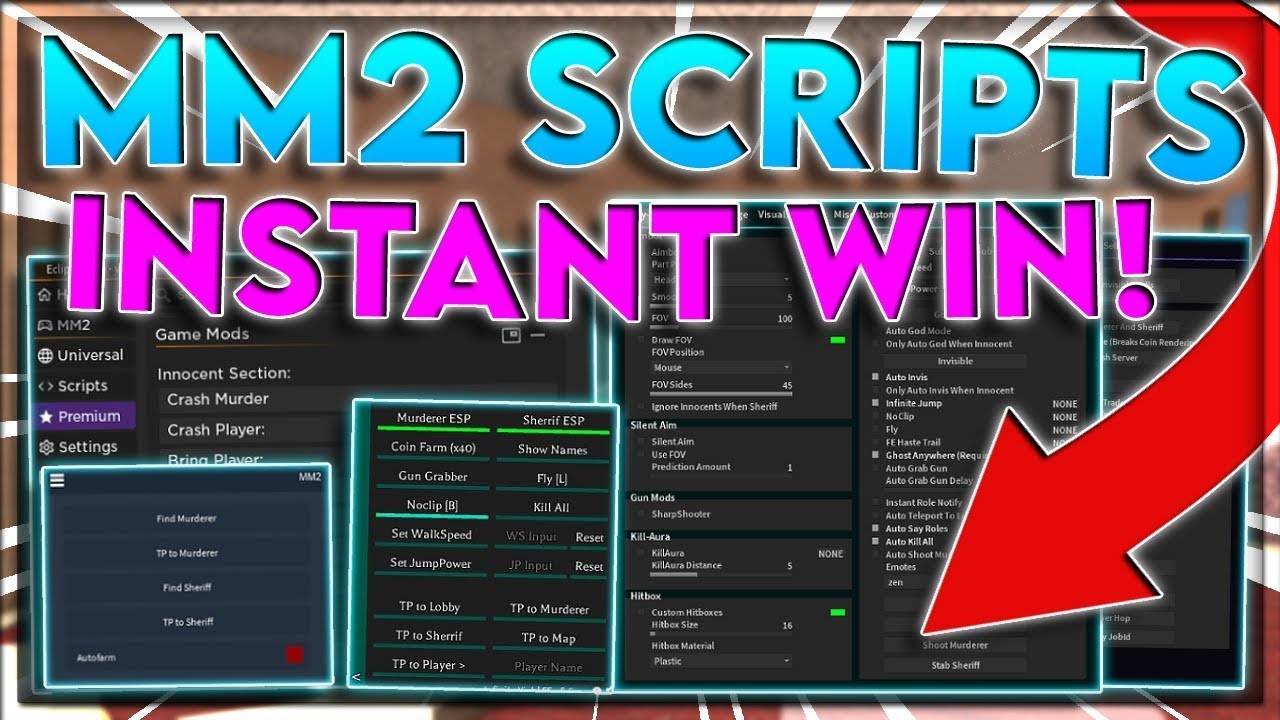Murder Mystery 2 Script SILENT AIM ULTRA | Silent Aim - Grab Gun - Auto ...