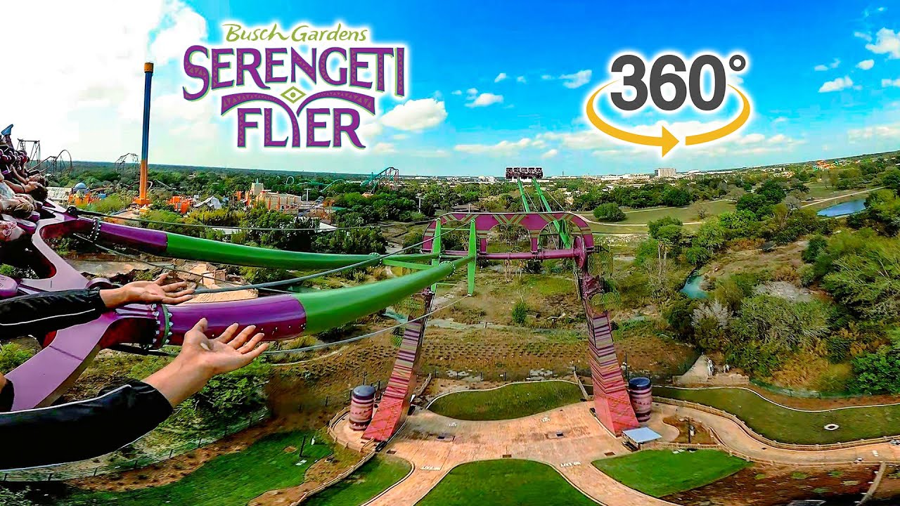 VR 360 Serengeti Flyer On Ride POV Busch Gardens Tampa 2023 03 13 - YouTube