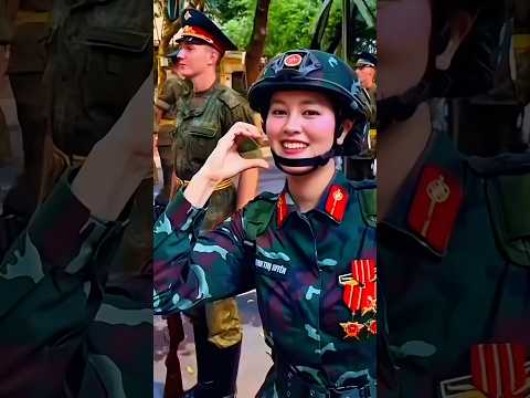 Vietnamese Girl Meets Russian Soldier 💘 #Shorts #army #shortvideo