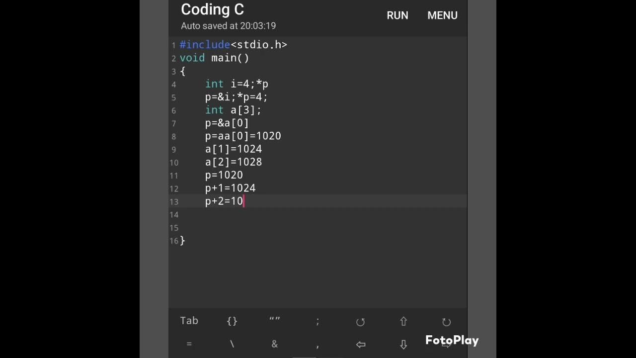 C program to read and display array elements using pointer - YouTube