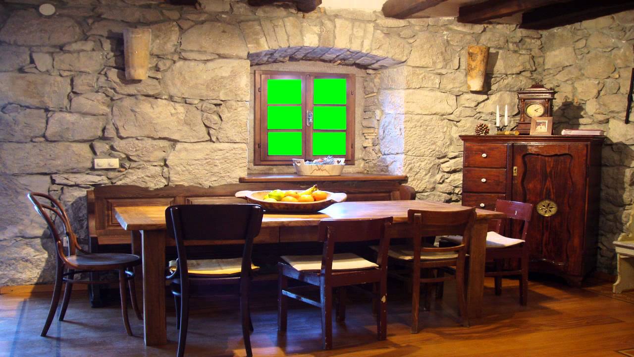 nature landscapes dinner room in green screen free stock footage - YouTube