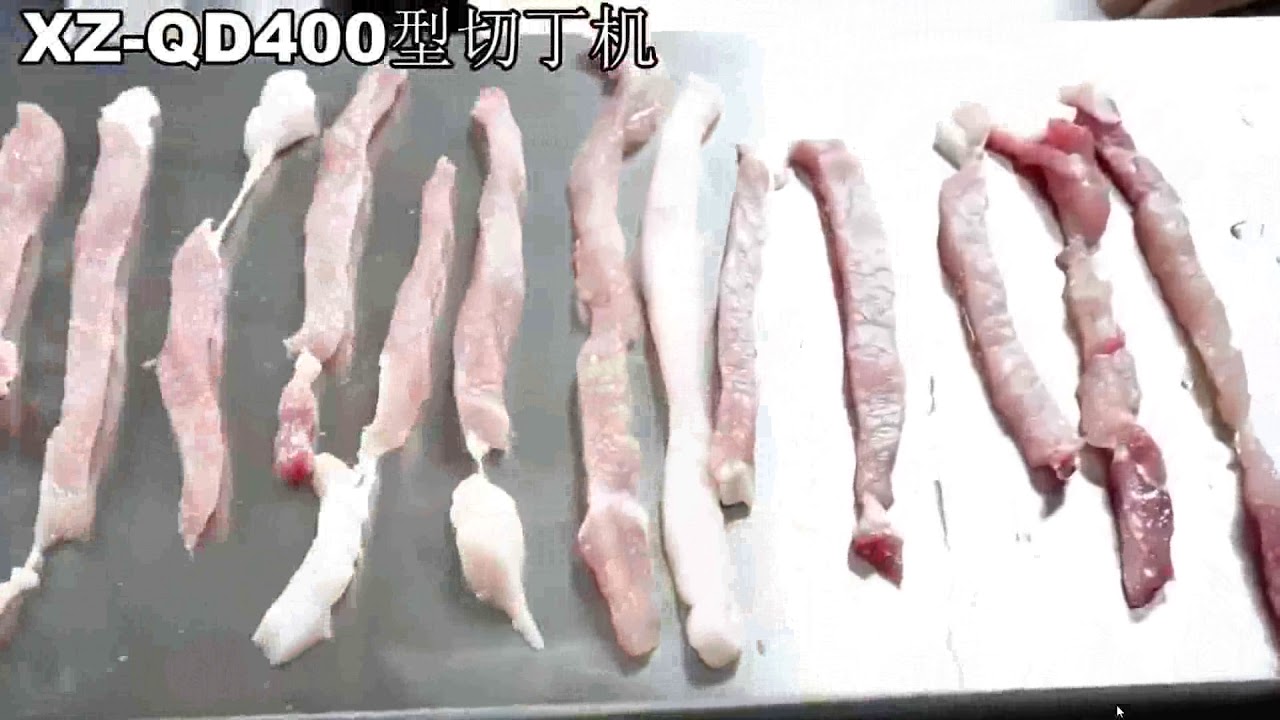 meat dicing machine, meat cutting, meat slicing machine - YouTube