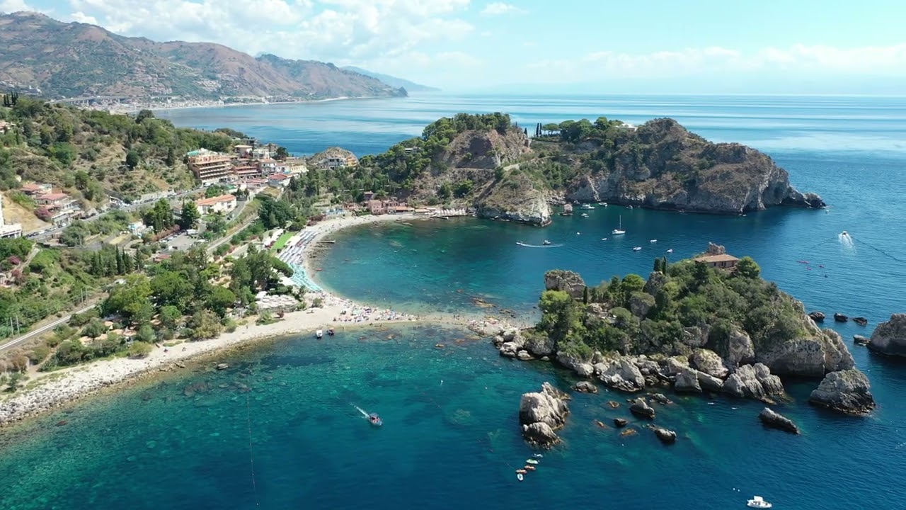 Isola Bella Taormina - Sicily, Italy By Drone - YouTube