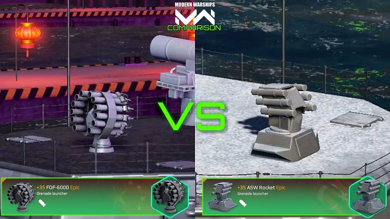 FQF-6000 VS ASW Rocket | Grenade Launcher Comparison | Modern Warships ...