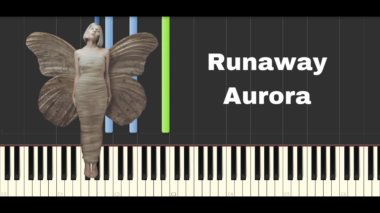 RUNAWAY AURORA EASY PIANO TUTORIAL - YouTube