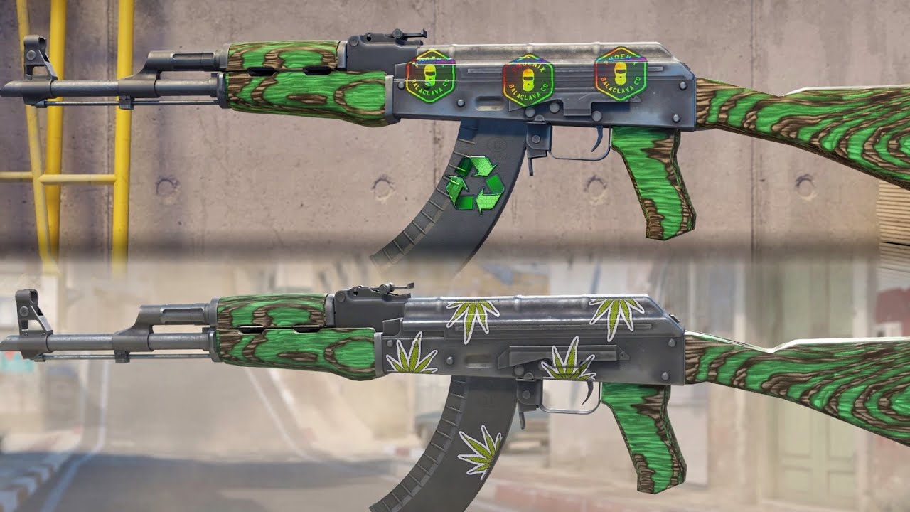 AK-47 Green Laminate Sticker Crafts - CS2 Skins - YouTube