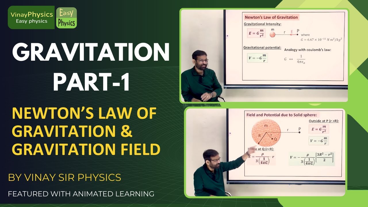 Gravitation ( part 1) | Newton's law of gravitation | Gravitation field | Vinay sir physics ...