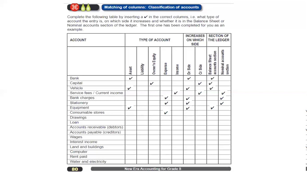 INTRODUCTION TO ACCOUNTING- CLASSIFICATION OF ACCOUNTS - YouTube