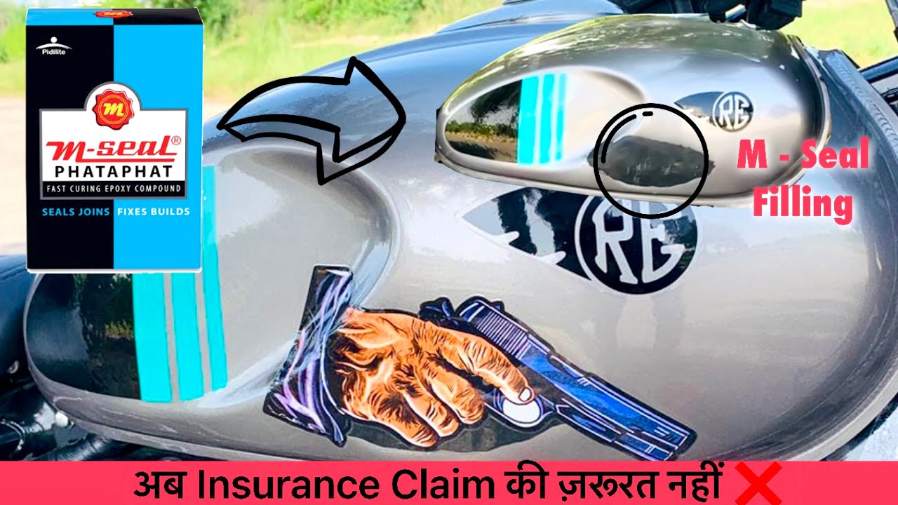 Hunter 350 Fuel Tank Dent Repair With M Seal | 150 ₹ का खर्चा आया - YouTube
