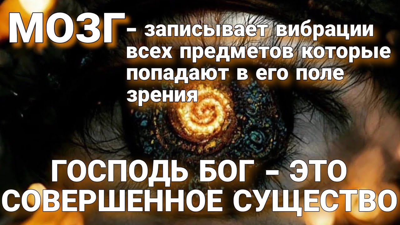 Мозг записывает вибрации всех предметов, которые видит.Господь Бог ...