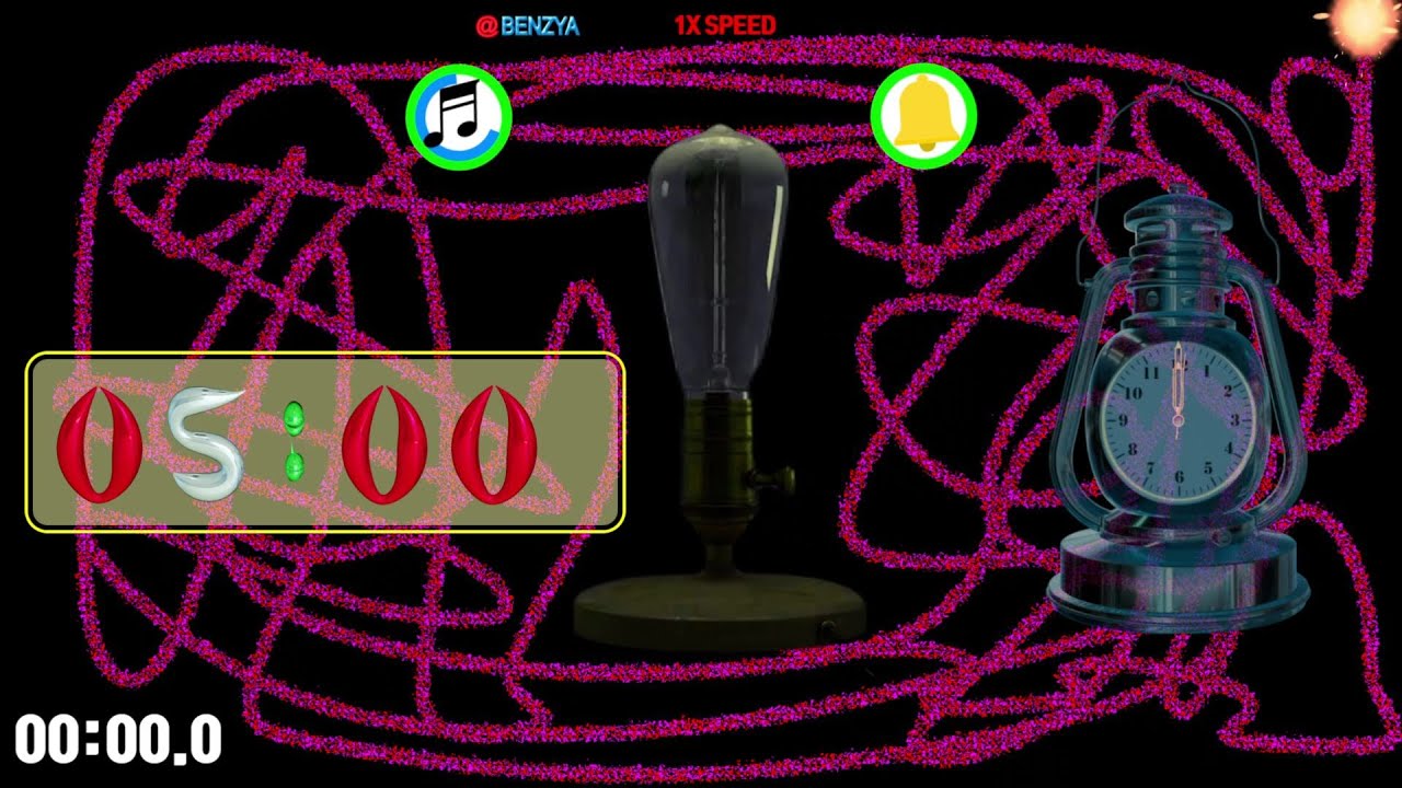 bomb Candle bulb Vintage old lantern 5 minute countdown timer alarm🔔 ...