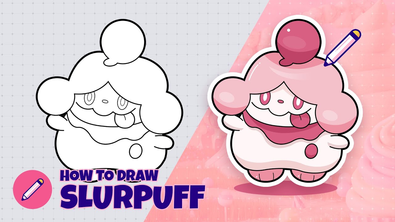 How to draw Slurpuff (Pokemon)? Step by step drawing tutorial for kids ...