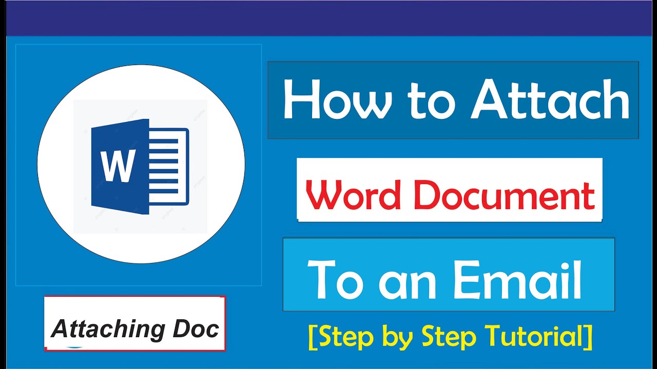 How to Attach a Word Document to an Email - YouTube
