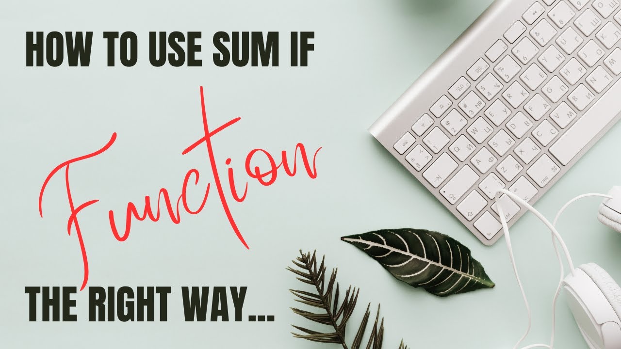 How To Use Sum If Function Dataanalysis Microsoftexcel Excelsolutions Datamanipulation Youtube 8071