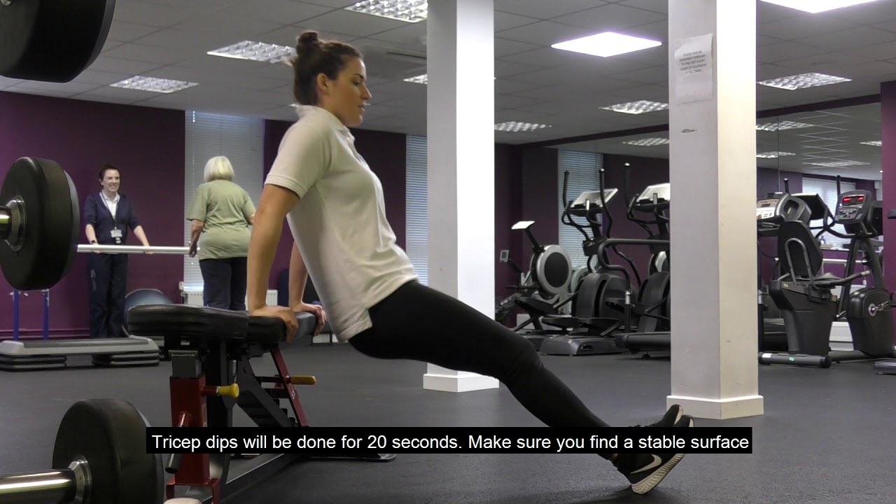 Exercise at home: Lunges and tricep dips - YouTube