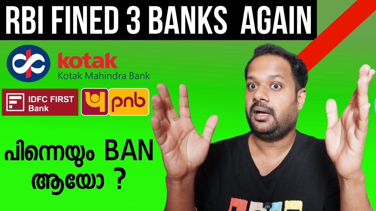 RBI FINES 3 MAIN BANKS AGAIN ? KOTAK MAHINDRA BANK , IDFC & PNB ...