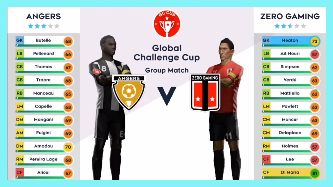DLS 2021 ⚽Angers vs Zero Gaming @Global Challenge Cup Group Match Dream ...