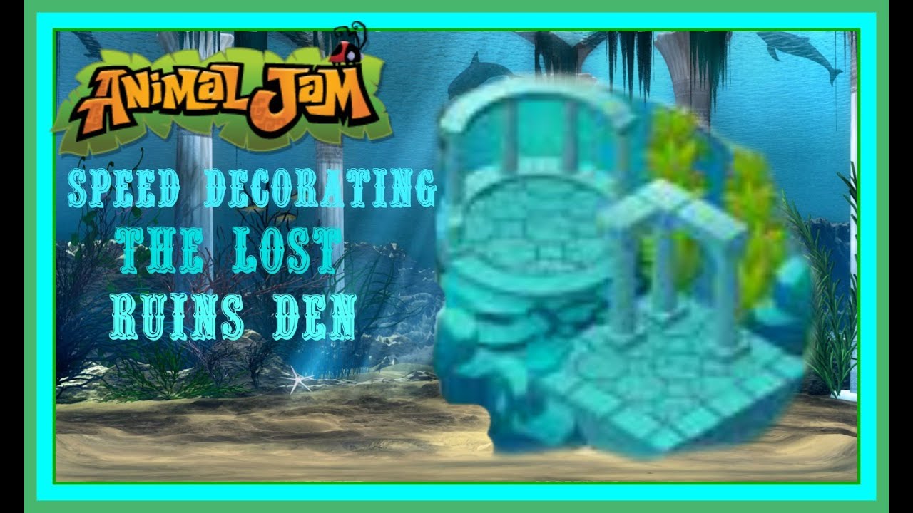 Animal Jam: Speed Decorating The Lost Ruins Den - YouTube