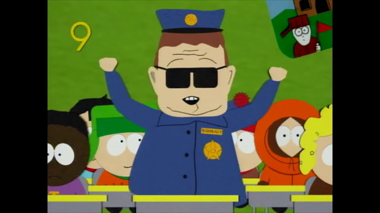 Officer Barbrady BACK IN SCHOOL I South Park S02E03 - Chickenlover ...