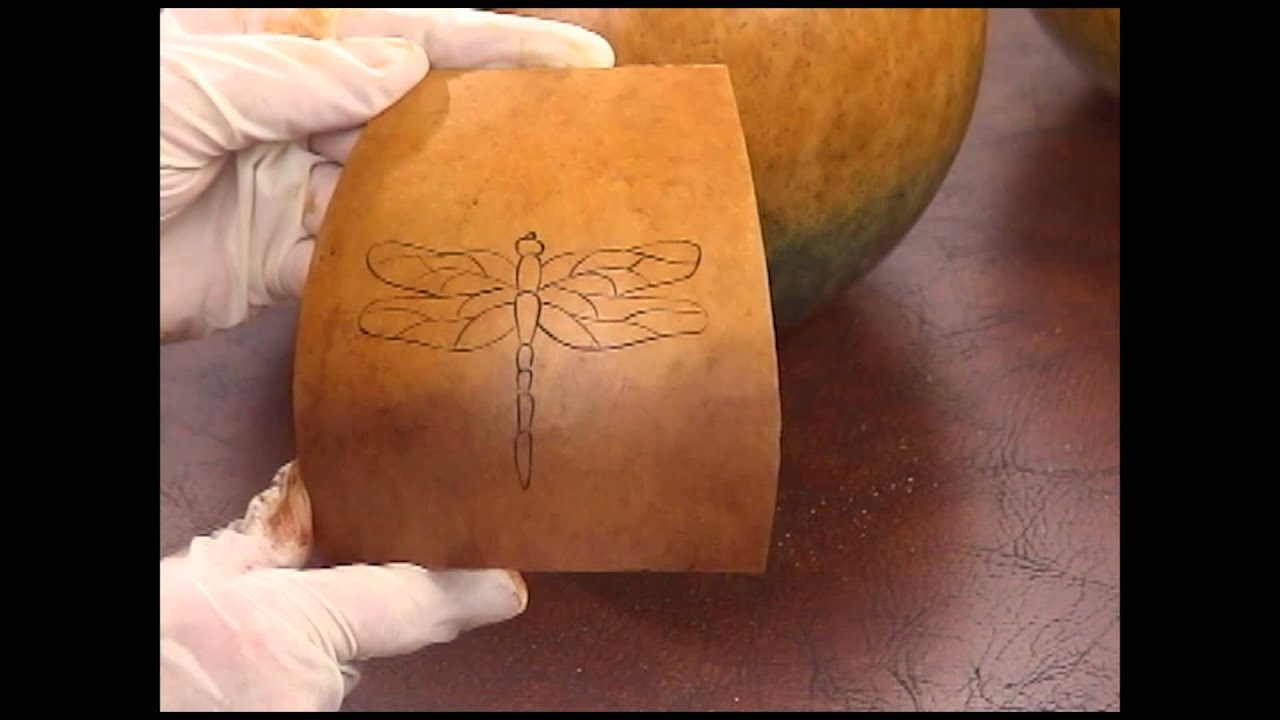 How to Get a Design onto Your Gourd - YouTube