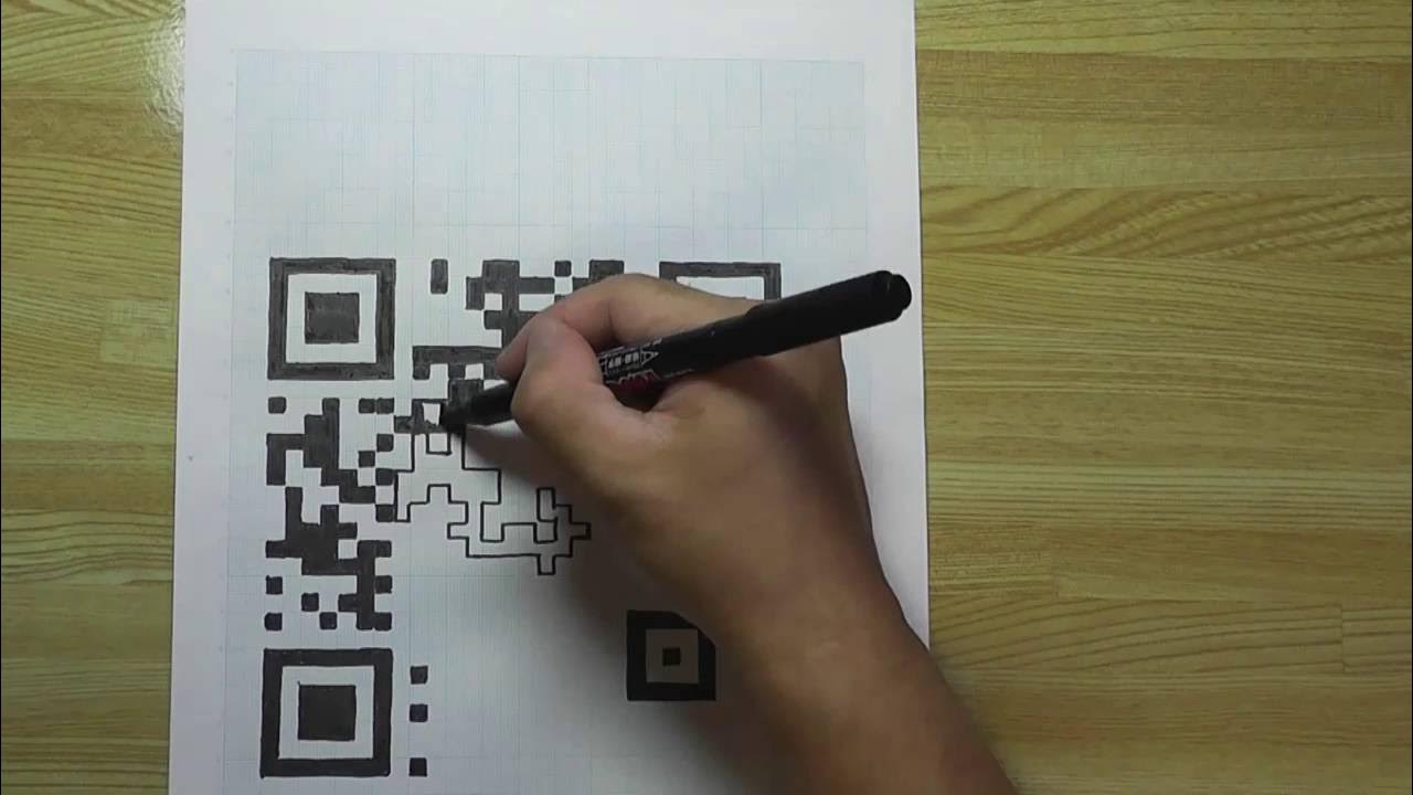 Hand draw QR code (short ver.) - YouTube
