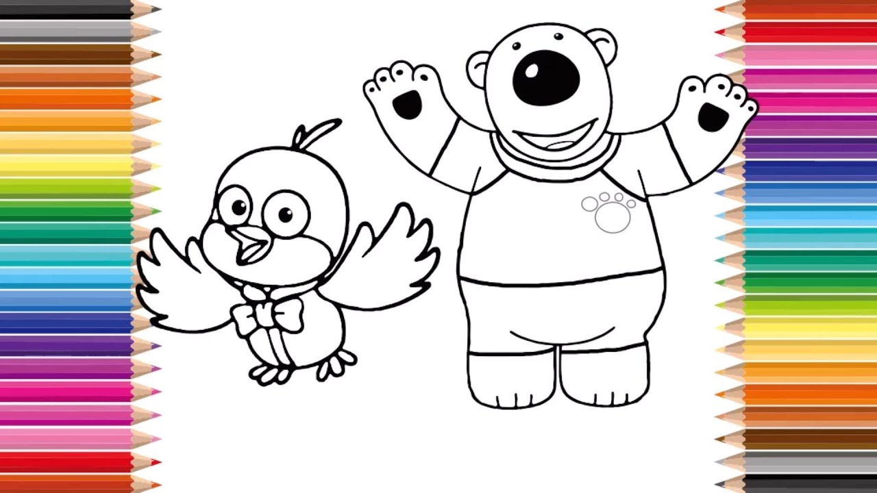 Coloring Harry and Poby pororo little penguin | Mewarnai Harry dan Poby ...