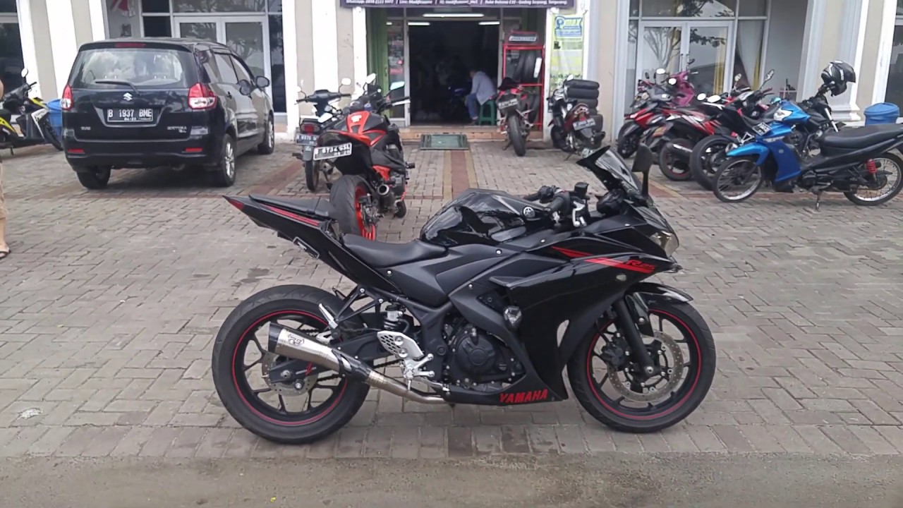 Knalpot R9 New H2 di Yamaha R25 - YouTube