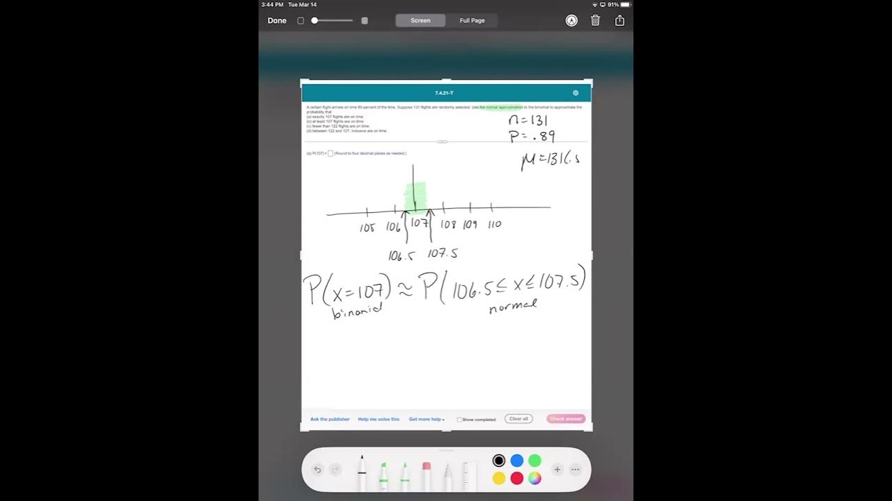 Normal approximation of the binomial - YouTube