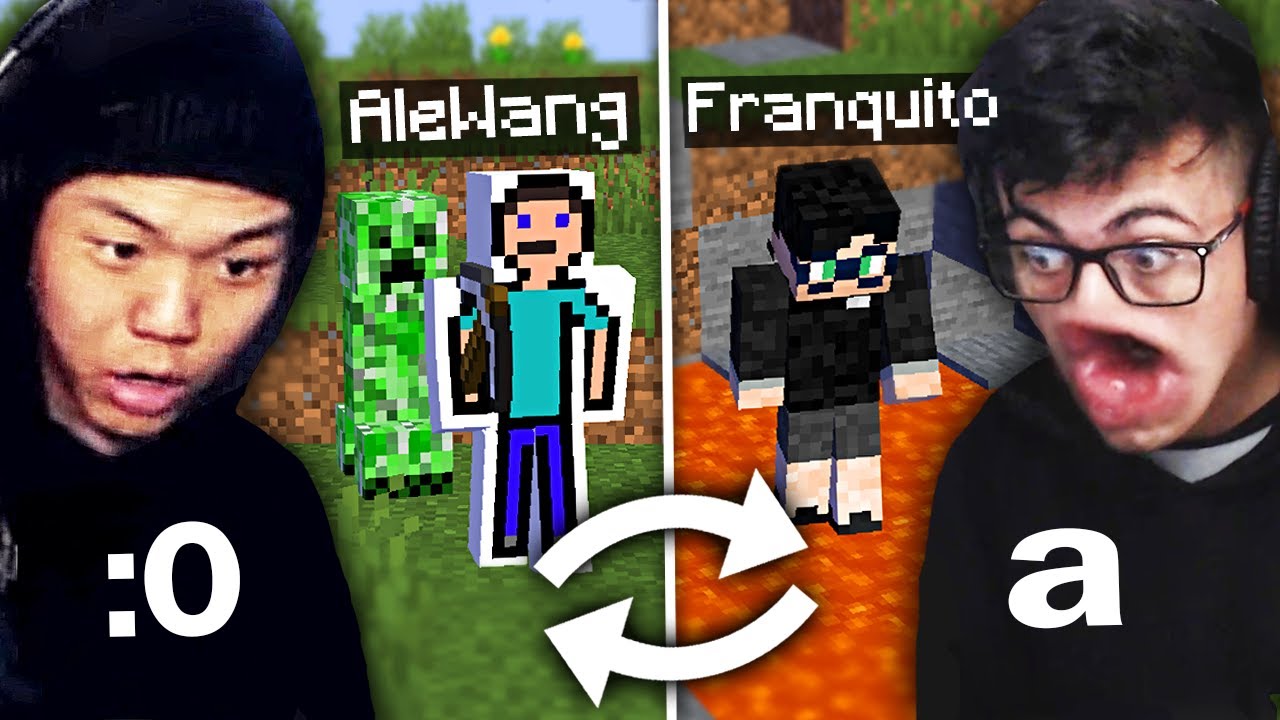 minecraft pero cambiamos de lugar cada 5 minutos (vs. ale wang) - YouTube